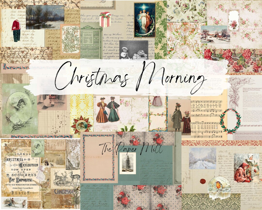 Christmas Morning Vintage Printable Collection - Digital Download ...