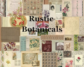Vintage Rustic Printable Collection Digital Download Antique Papers ...