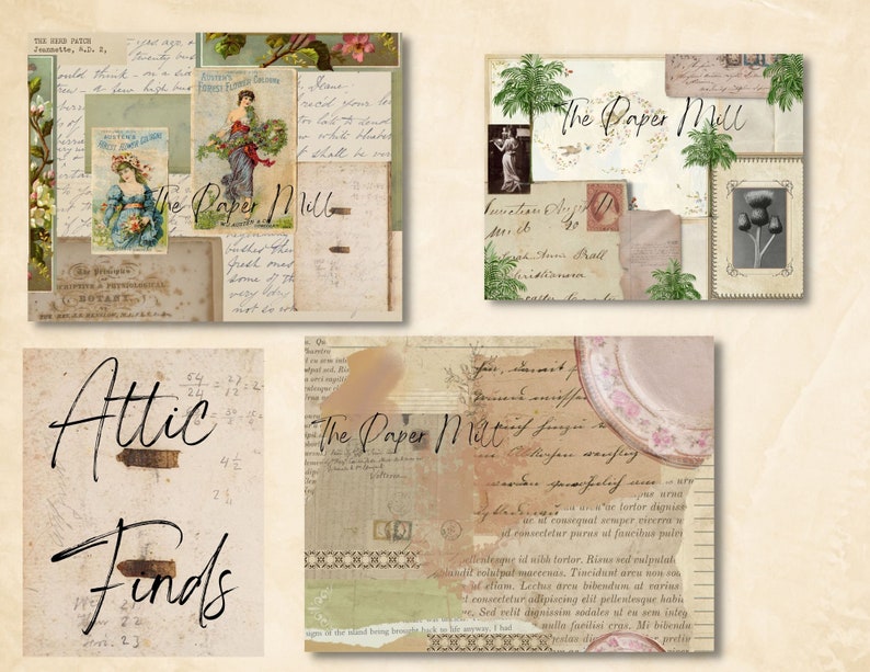 Attic Finds Vintage Printable Collection Digital Download Antique ...