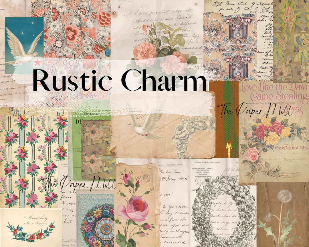 Vintage Rustic Printable Collection - Digital Download - Antique Papers ...