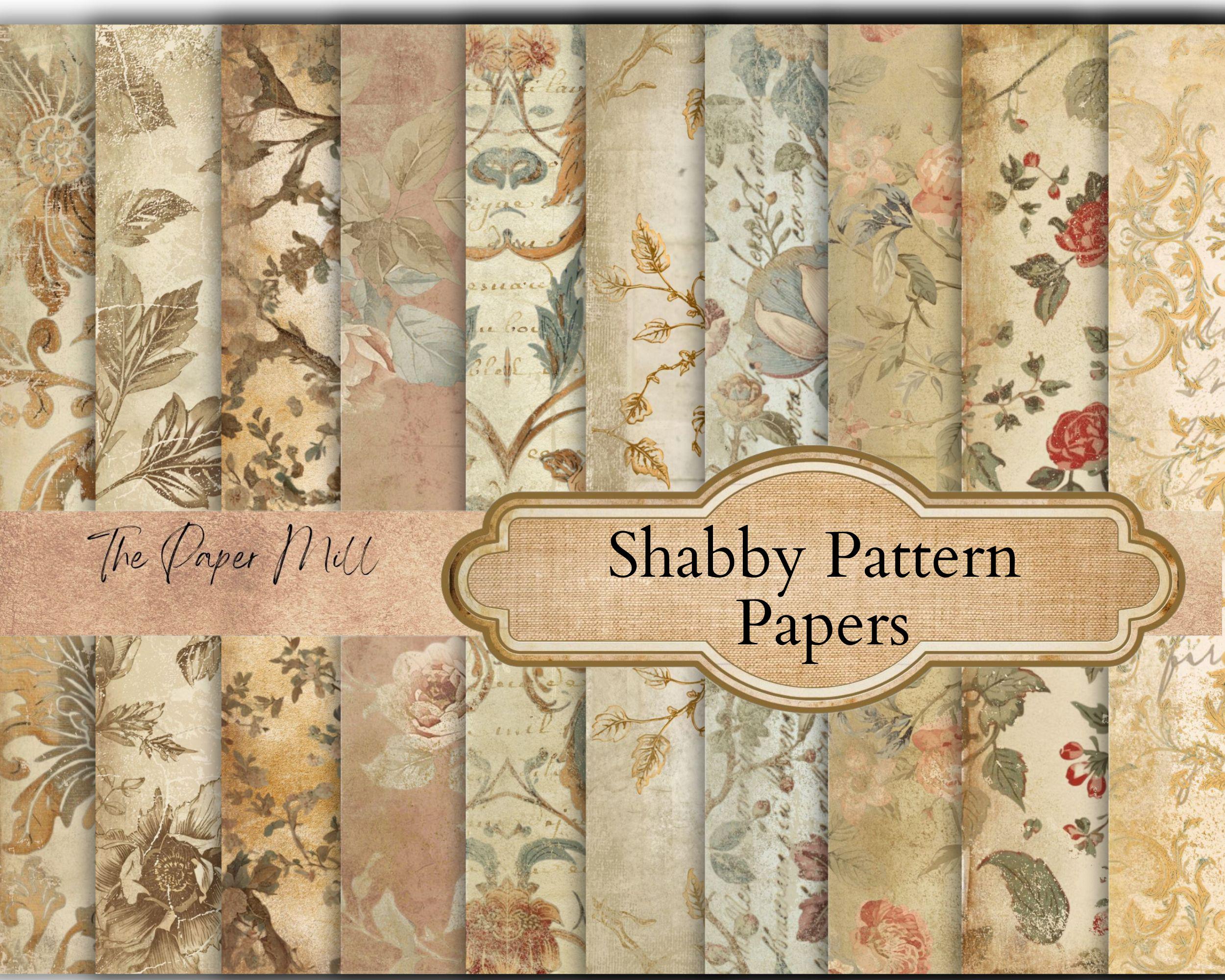 Shabby Floral Pattern Paper, Vintage Junk Journal (digital Download) - Etsy
