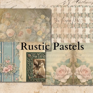 Vintage Rustic Pastels Printable Collection - Digital Download ...