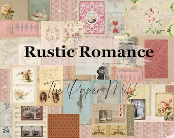 Vintage Rustic Printable Collection Digital Download Antique Papers ...