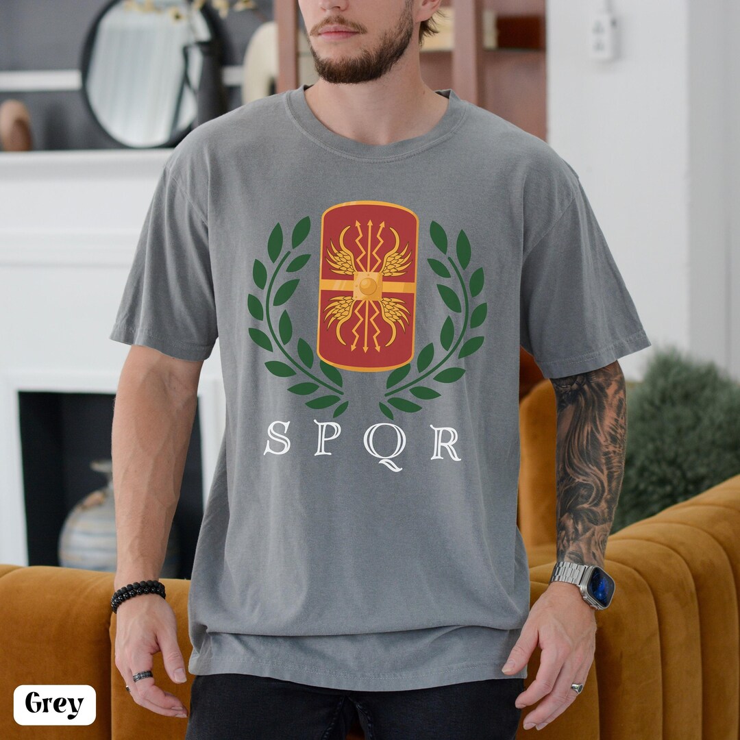 SPQR Ancient Rome T-shirt Roman Empire Shirt Gift for Him Remus Romulus ...