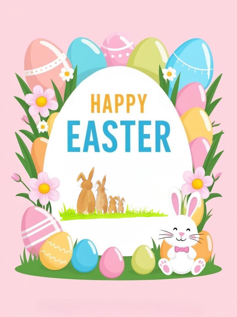 Editable Easter Card - Etsy