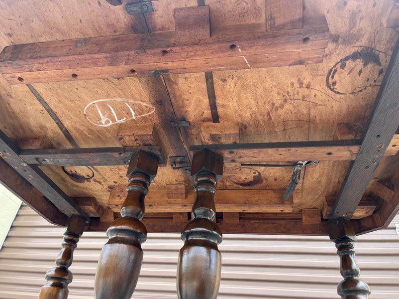 Vintage 1920s Jacobean Style Dining Table and Set of 6 Chairs - Etsy