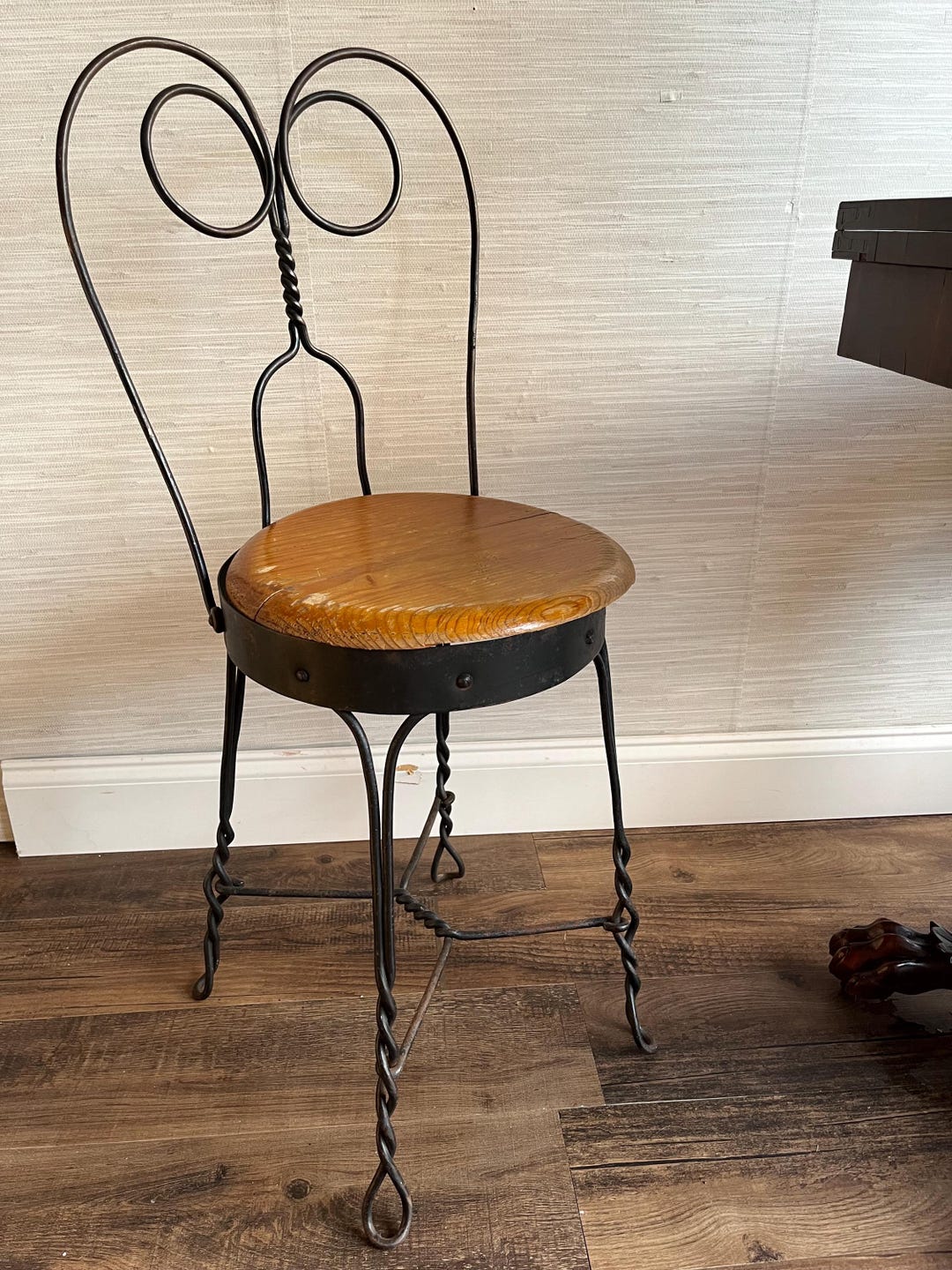 Charming Vintage Iron & Wood Ice Cream Parlor Chair - Etsy