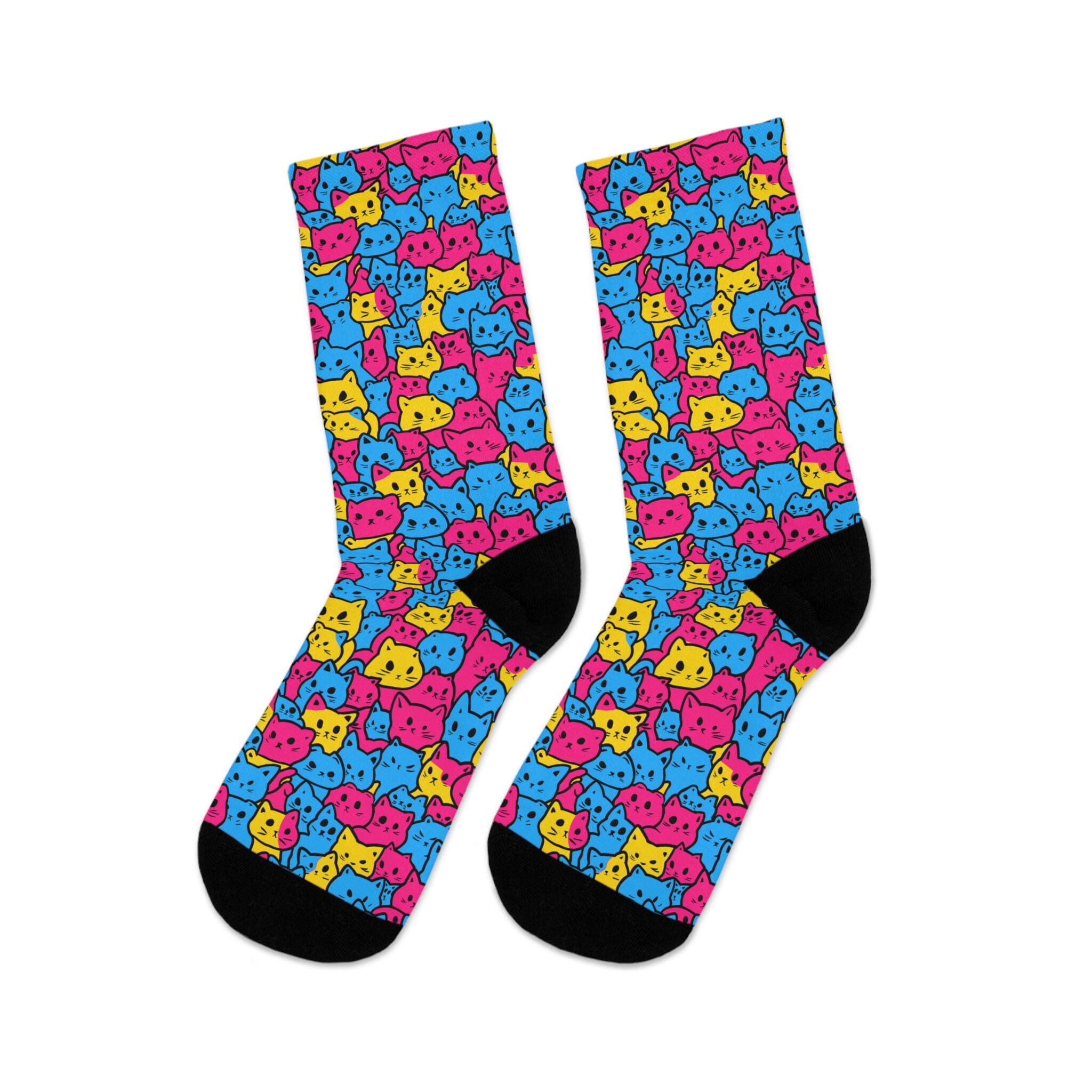 Pansexual Pride Cute Cats Kawaii Pan Pride Kitties DTG Socks - Etsy