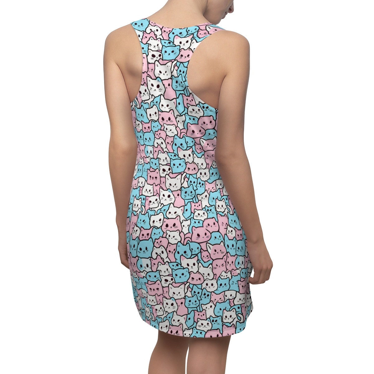 Trans Pride Dress, LGBT Cat Dress, Kawaii Transgender Pride Cats ...