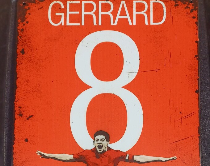 Steven Gerrard Liverpool Art Retro Style Sign / Poster for Mancave ...