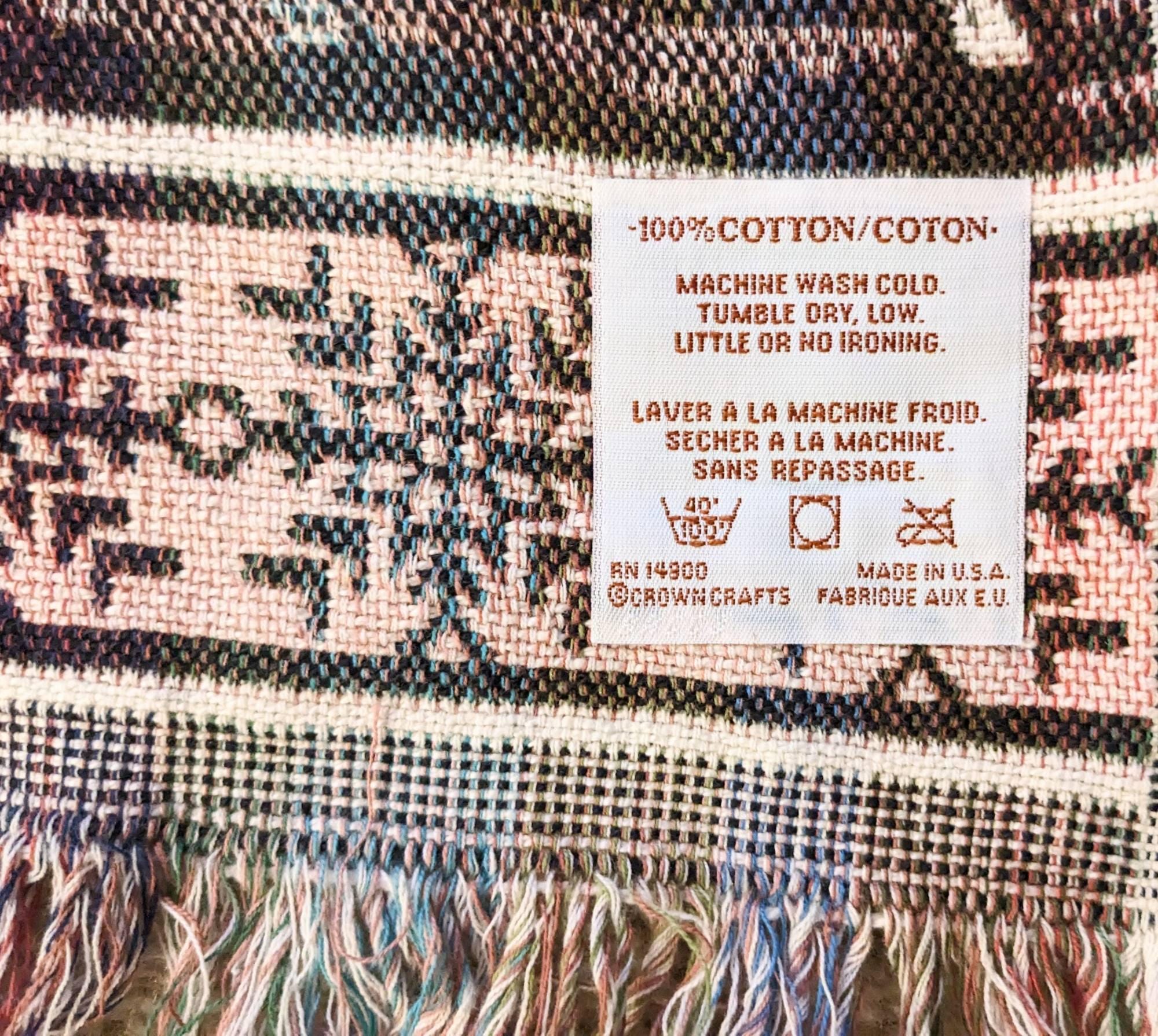 Vintage Outdoor Winter Country Town Scene Tapestry Fabric Throw, Crown ...