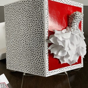 Black, White and Red Bifold Card - Blank Inside - Etsy