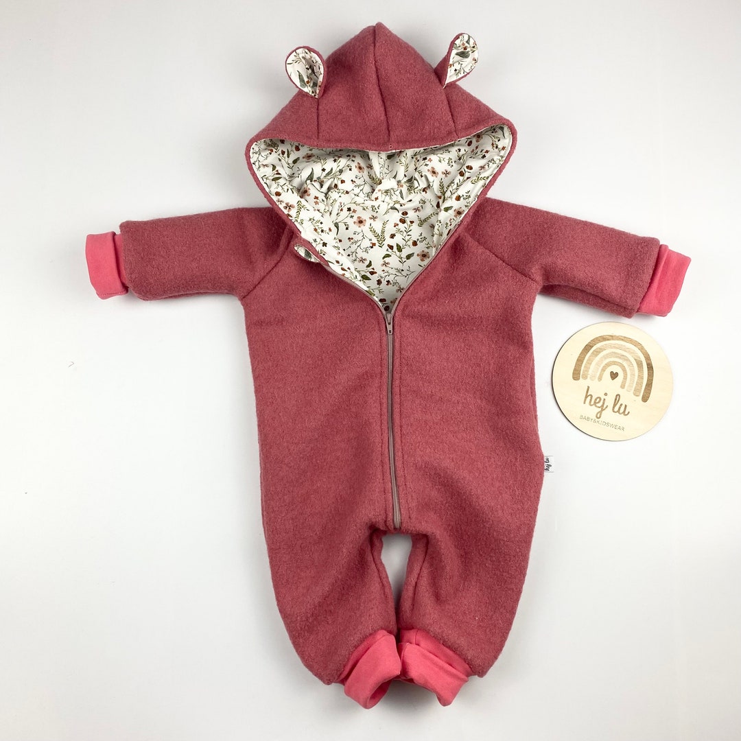 Walk Suit/walk Overall in Grapefruit With Zipper or Buttons 100% Virgin ...