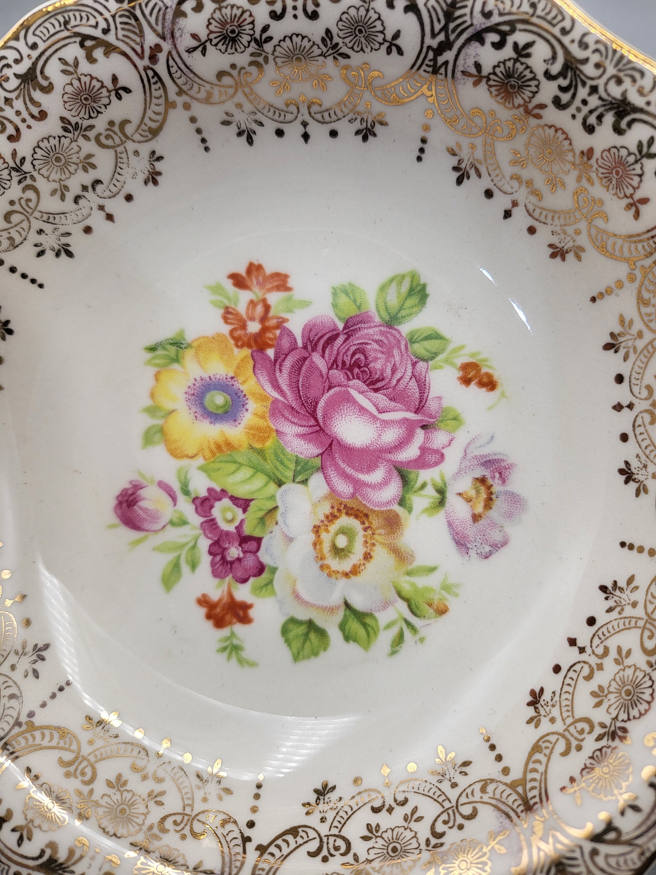 Early 1920s Keystone Canonsburg Pottery Co. 2 Floral Patterns With 22 ...
