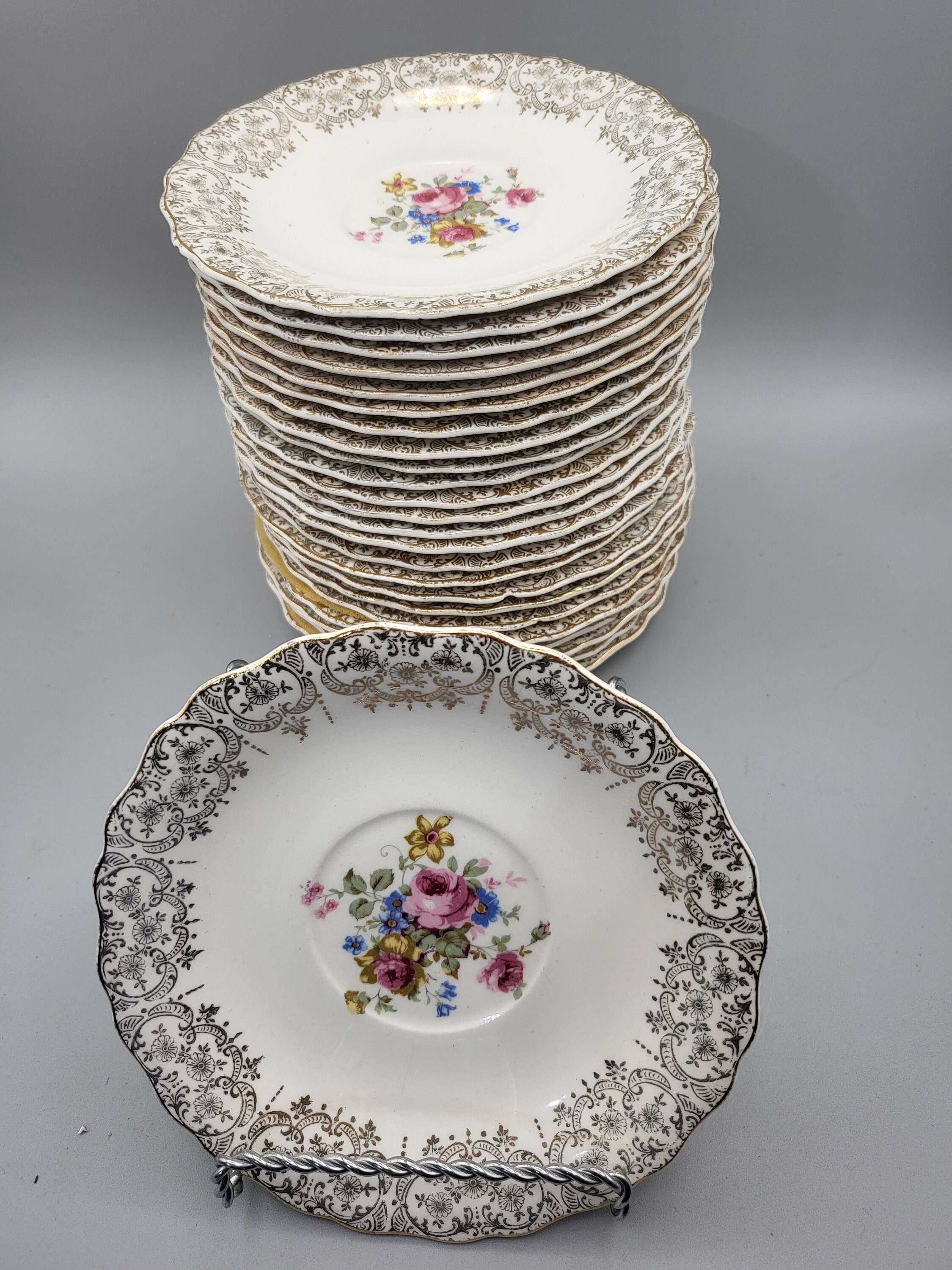Early 1920s Keystone Canonsburg Pottery Co. 2 Floral Patterns With 22 ...