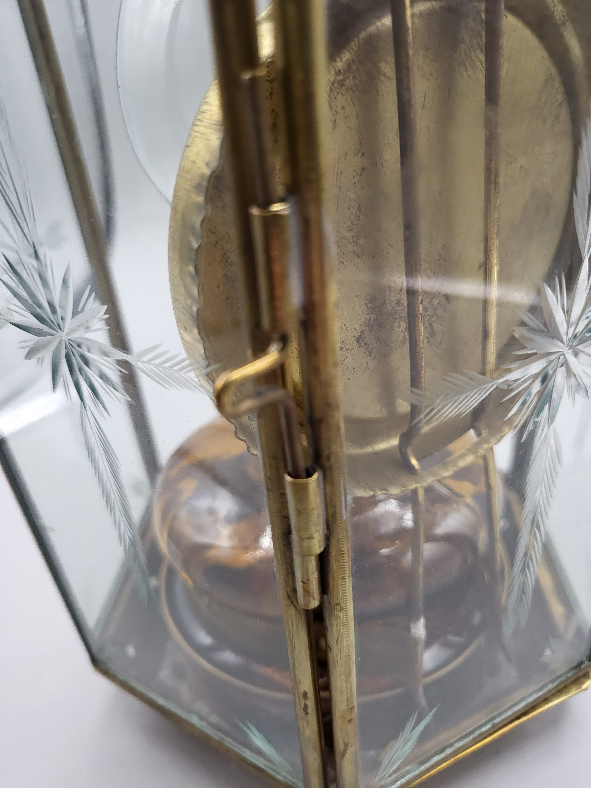 Set of 2 Antique Turkish Yuksel Lambalari Etched Glass Brass - Etsy