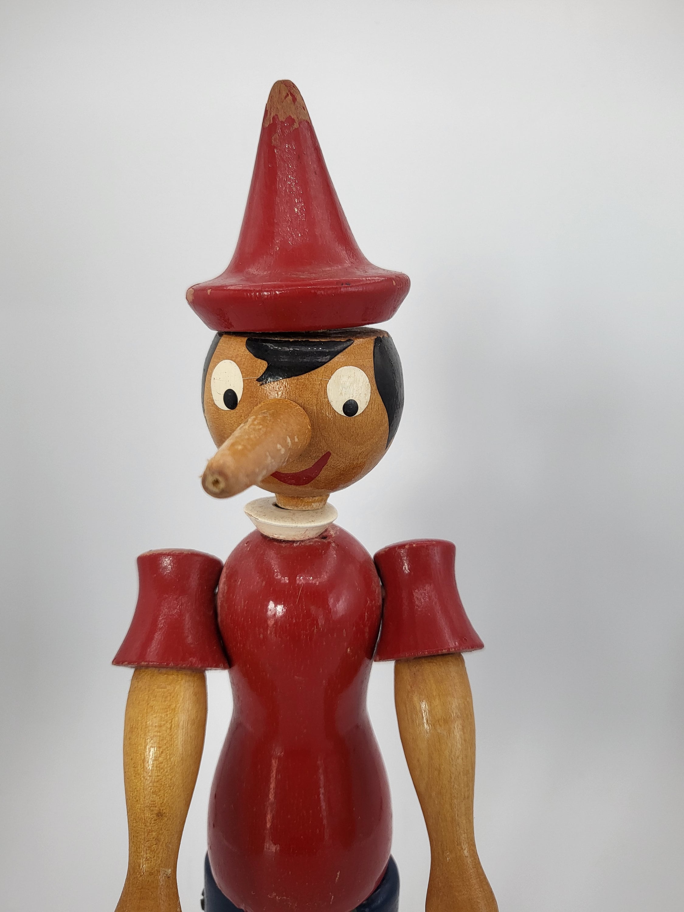 Vintage Wooden Pinocchio Doll 12 Handcrafted Hand Painted - Etsy