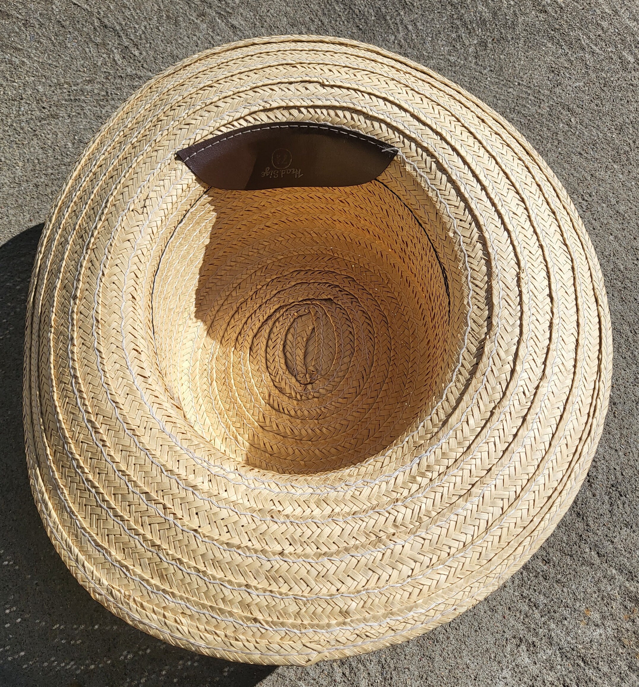Vintage Men's Amish Style Straw Hat Size 7 1/4 Black Ribbon Band ...