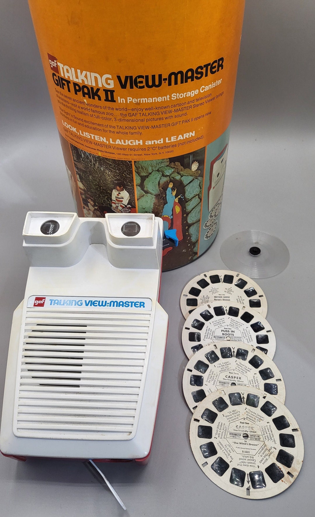 Vintage GAF Talking View-master Talking Gift Pak II With 4 Reels 2 ...