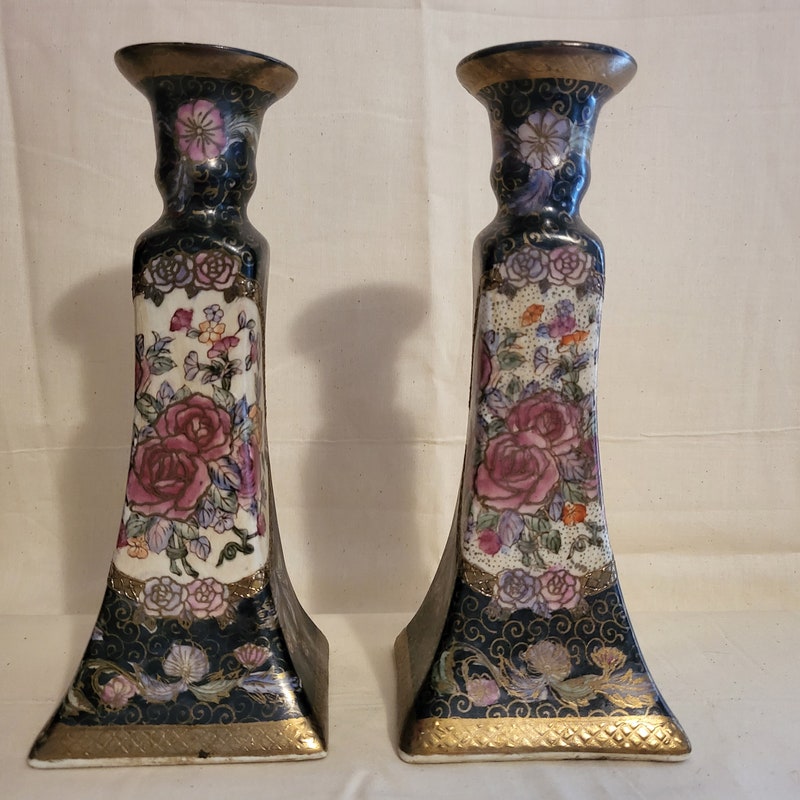 Painted Candlesticks - Etsy