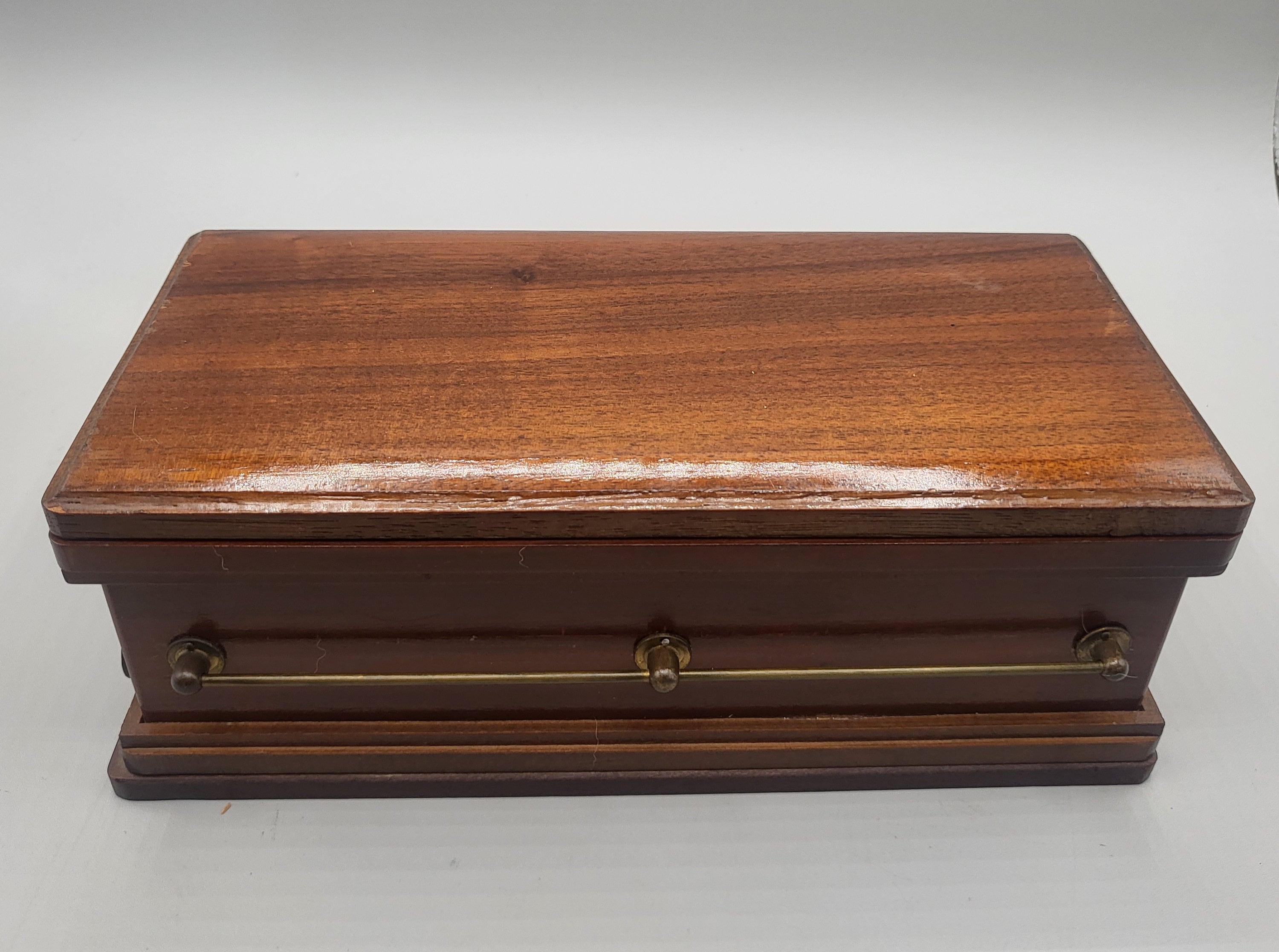 Vintage Walnut Casket Cigarette Dispenser Funeral March - Etsy