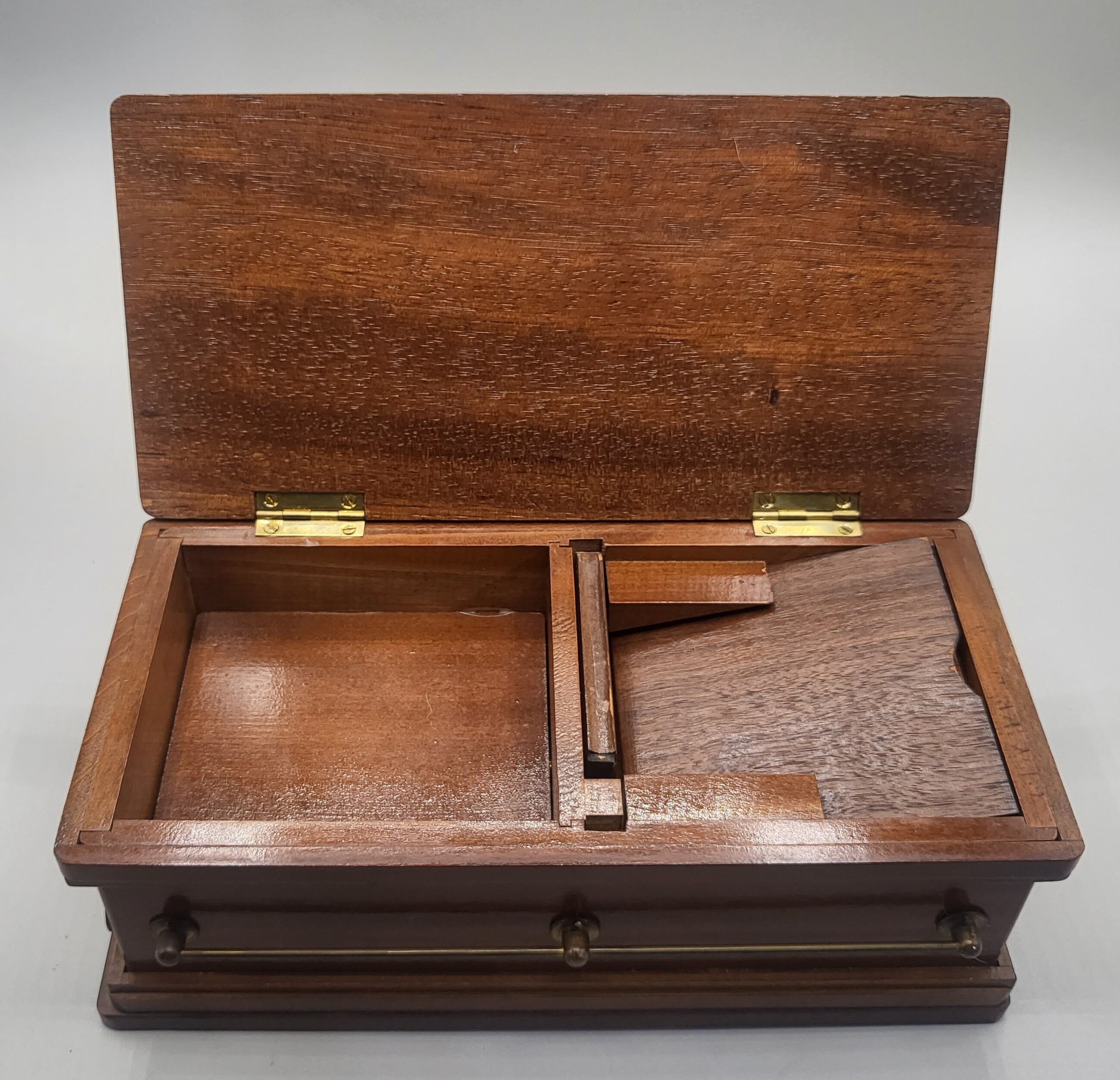 Vintage Walnut Casket Cigarette Dispenser Funeral March Music Box - Etsy