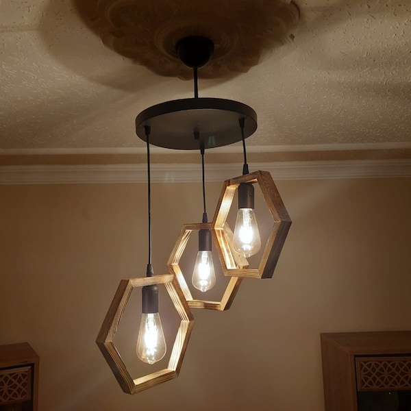 Rustic Farmhouse Ceiling Light - Etsy