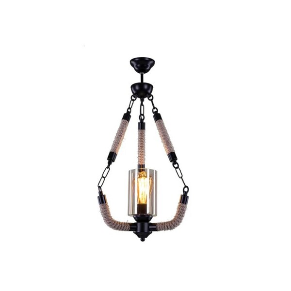 Black Rope Pendant Light - Etsy
