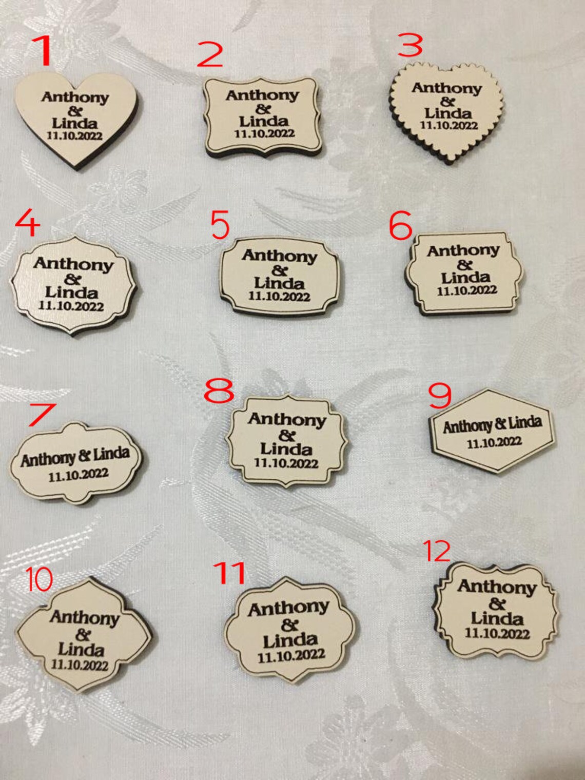 Rustic Jute Wedding Favor Magnet: Personalized Thank You Gift - Etsy