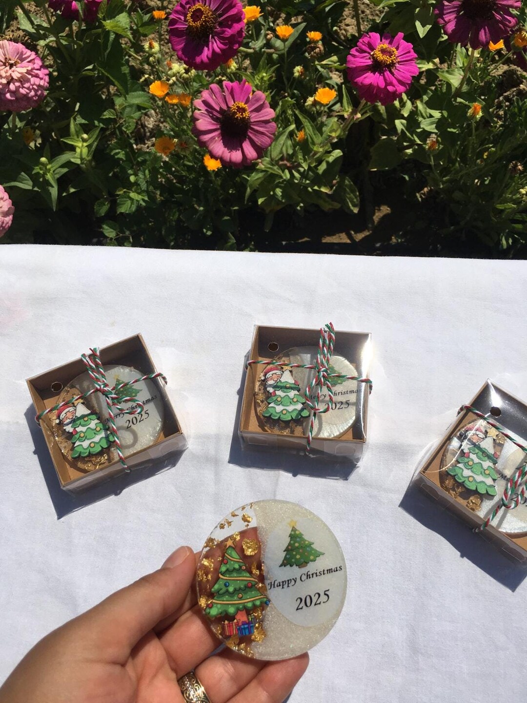 Personalized Epoxy Resin Merry Christmas Magnets for Family, Friends ...