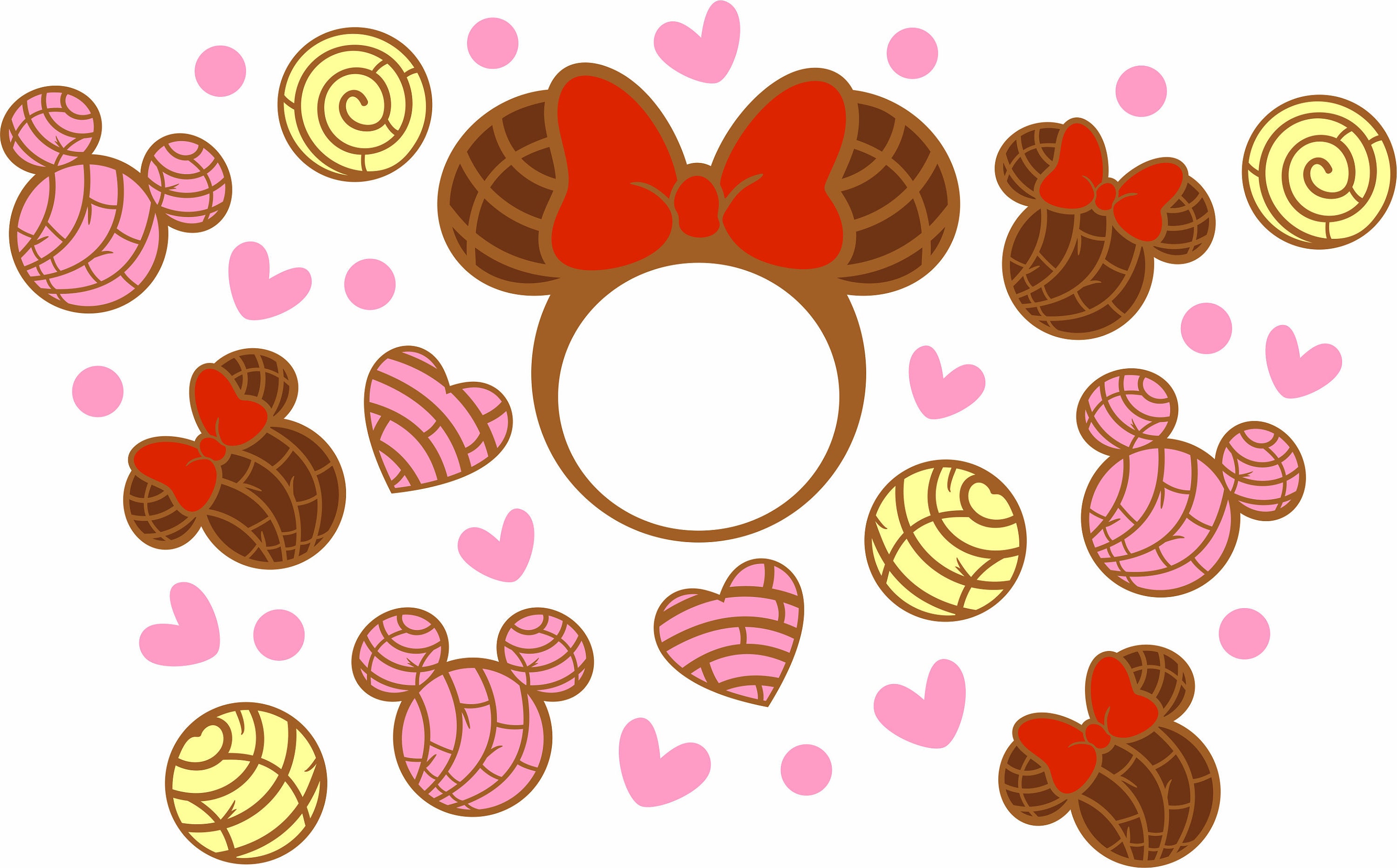 Cute Heart Mickey Shaped Conchas/ Mickey Conchas/ Minnie Mouse ...