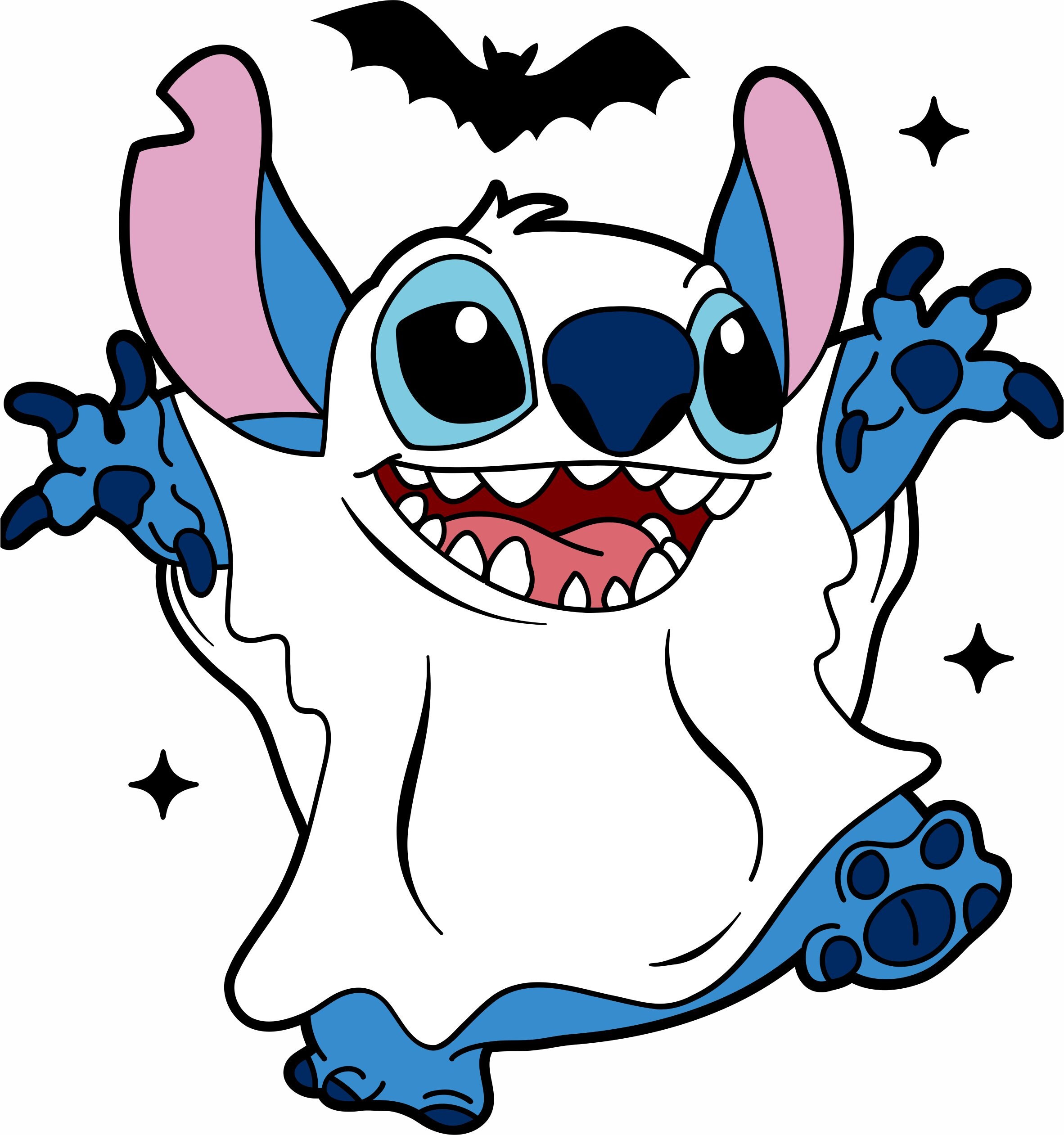 Cute Ghost Alien File, Halloween Ghost Download, Stitch Ghost SVG, PNG, JPG - Etsy
