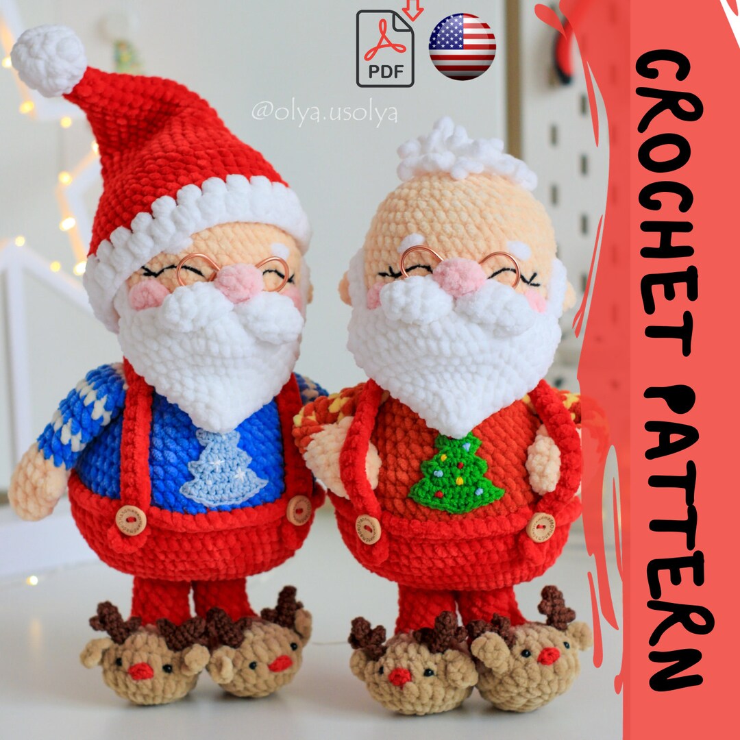Crochet Pattern: Cozy Santa Claus Amigurumi Toy (PDF) - Etsy