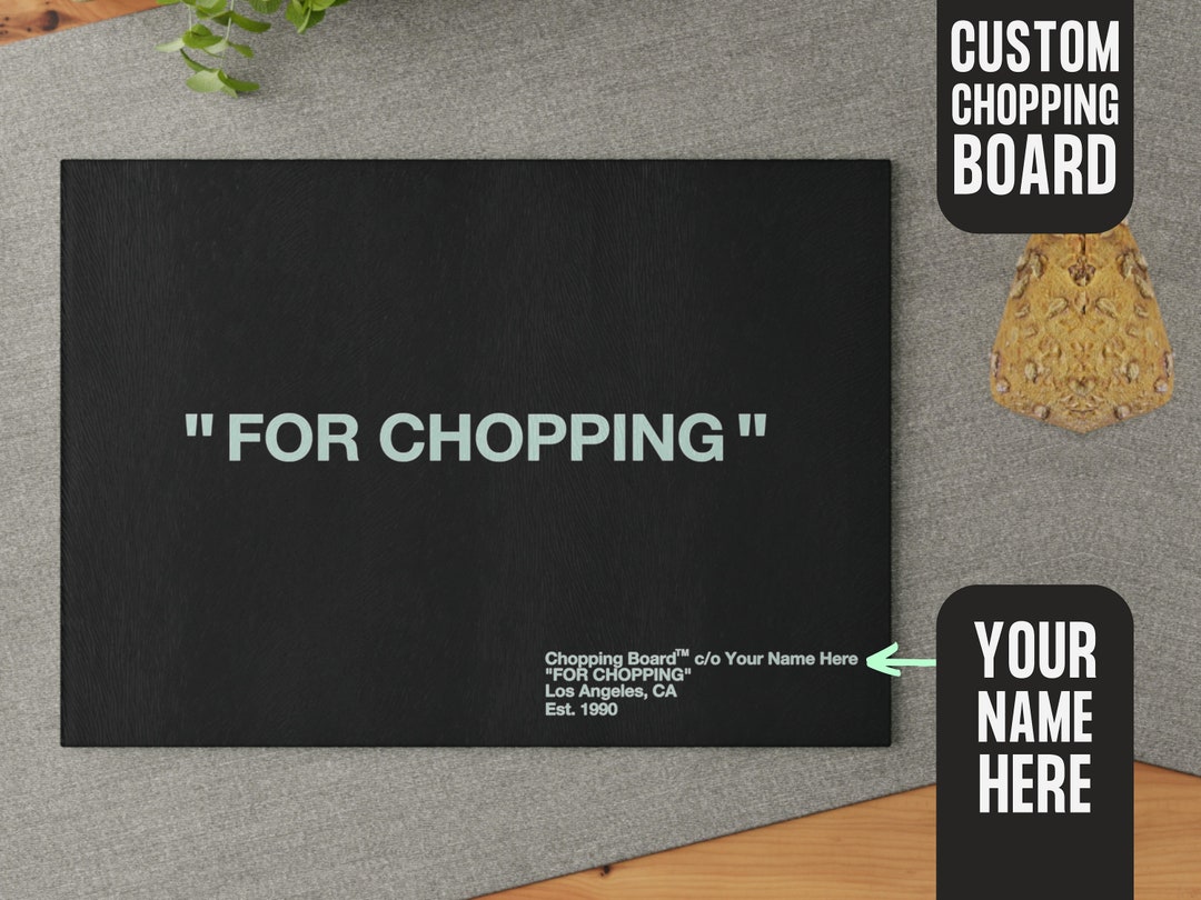 Personalised OW Style Chopping Board Customize Your Label - Etsy