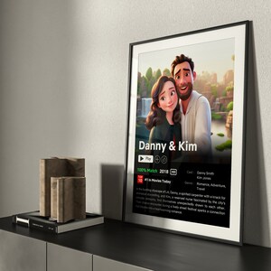 Personalized Animation Movie Flix Poster Print From Your Photo I Custom ...