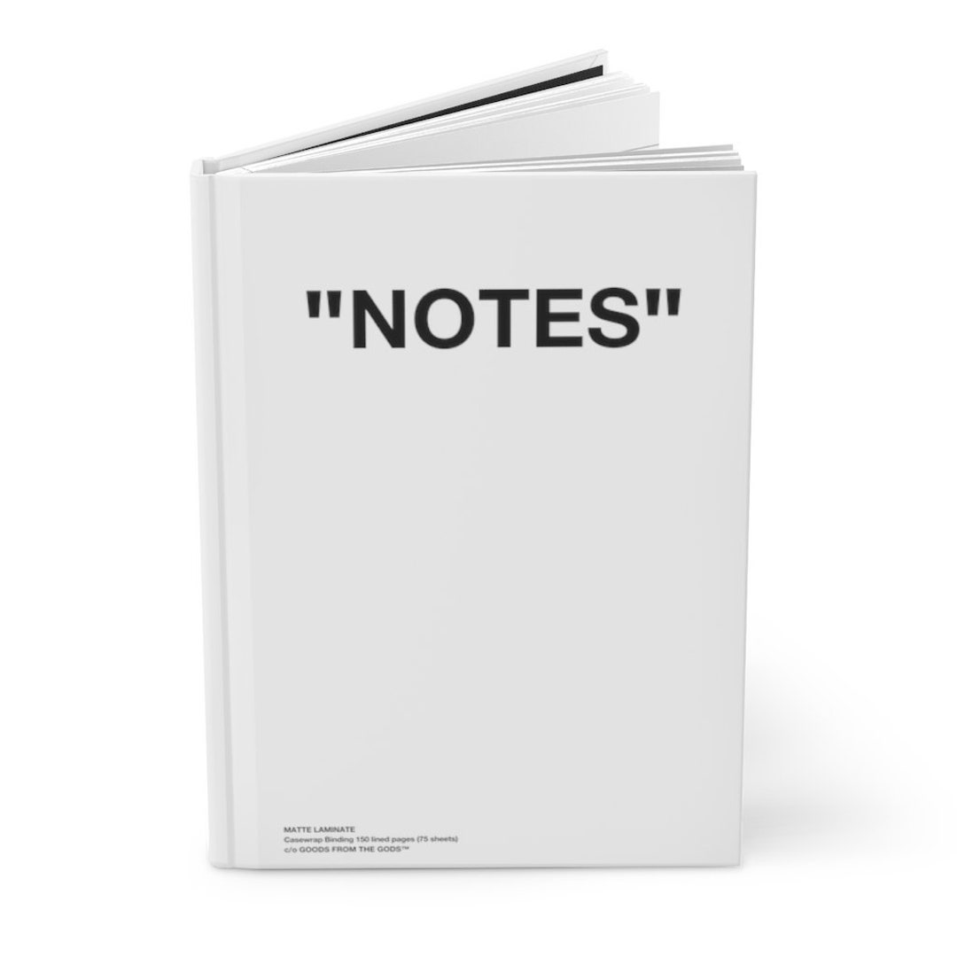 OW Inspired Hardcover Lined Journal I Perfect Hypebeast Sneakerhead ...