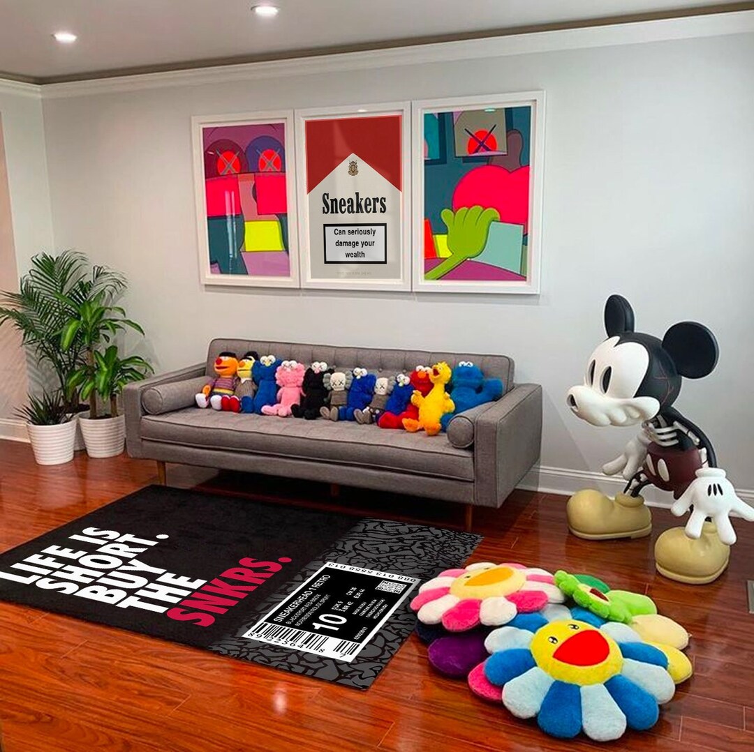 Sneaker Rug, Customize Your Label, Sneakerhead Hypebeast Home Decor ...