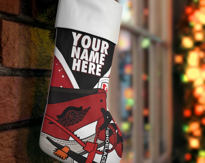 Christmas Stockings: High Top Shoes, Red Stocking - Etsy