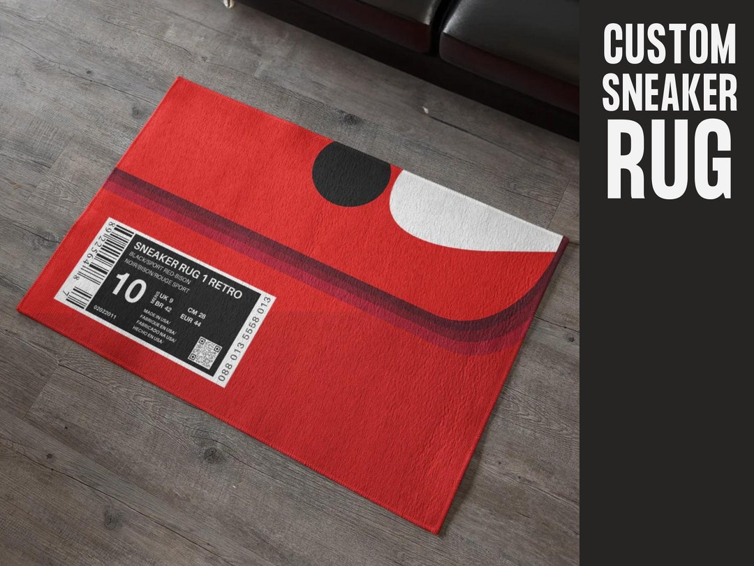 Custom Sneakerhead Rug, Hypebeast Decor Perfect Christmas Xmas Birthday ...