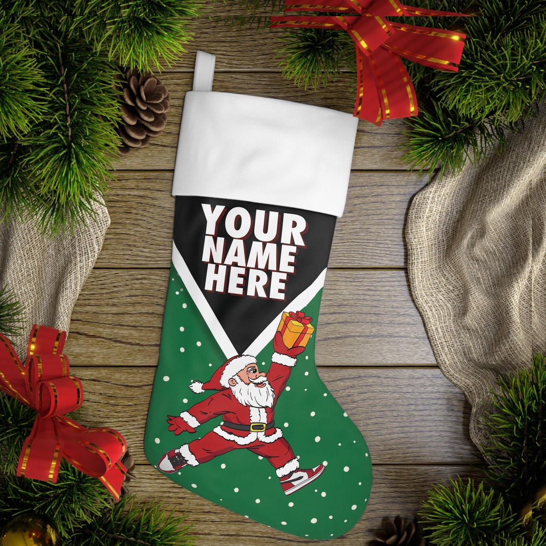 Personalized Santa Dunking Christmas Holiday Stockings I - Etsy