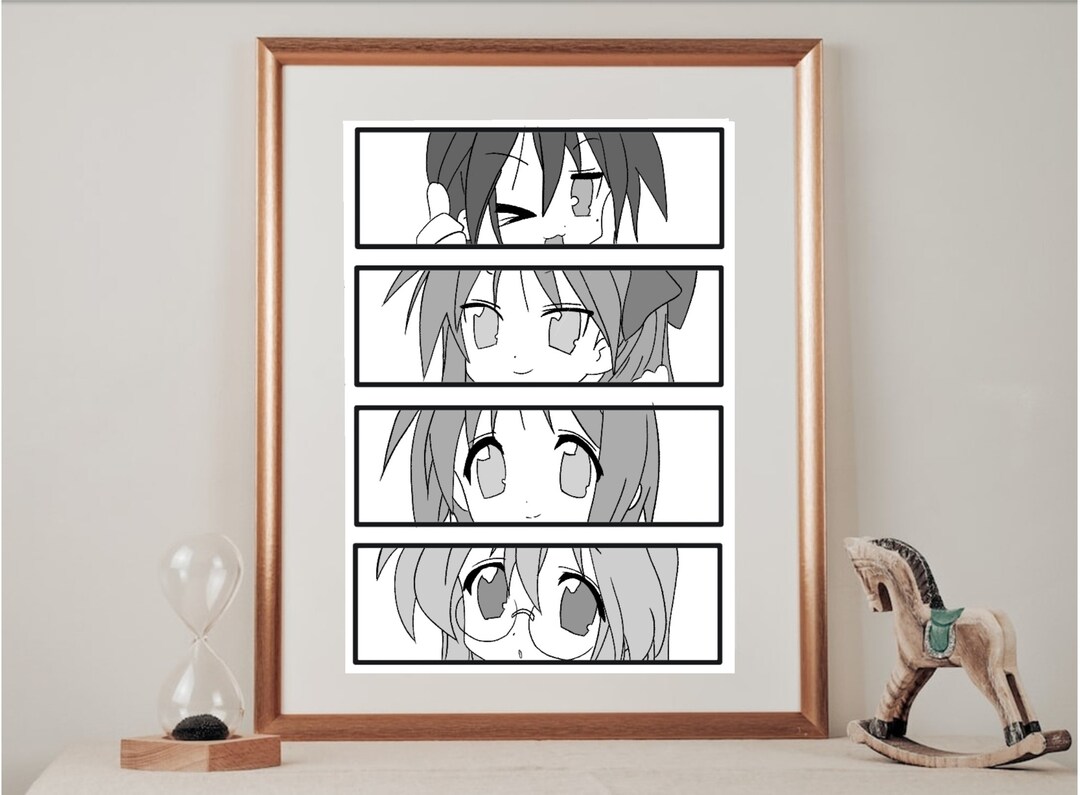 Anime Inspired 4 Character Art Print - Etsy
