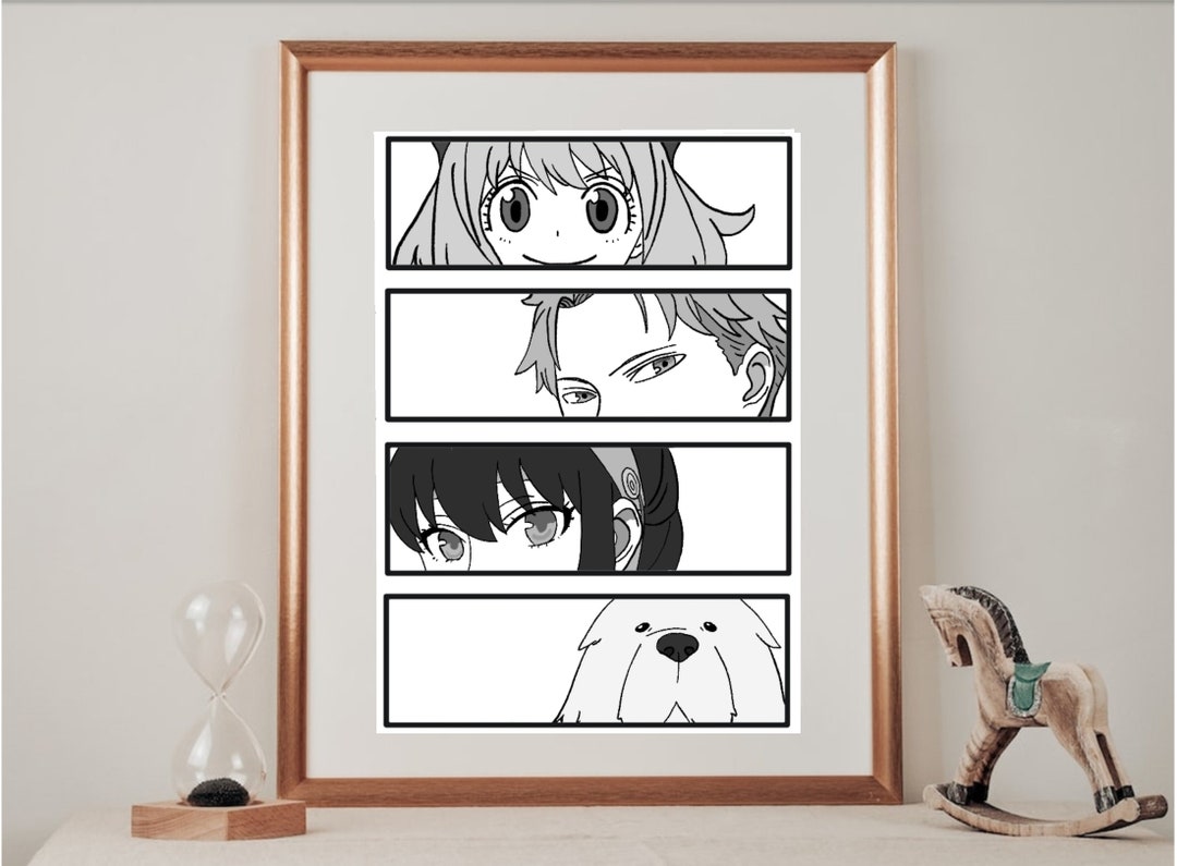 Anime Inspired 4 Character Art Print - Etsy
