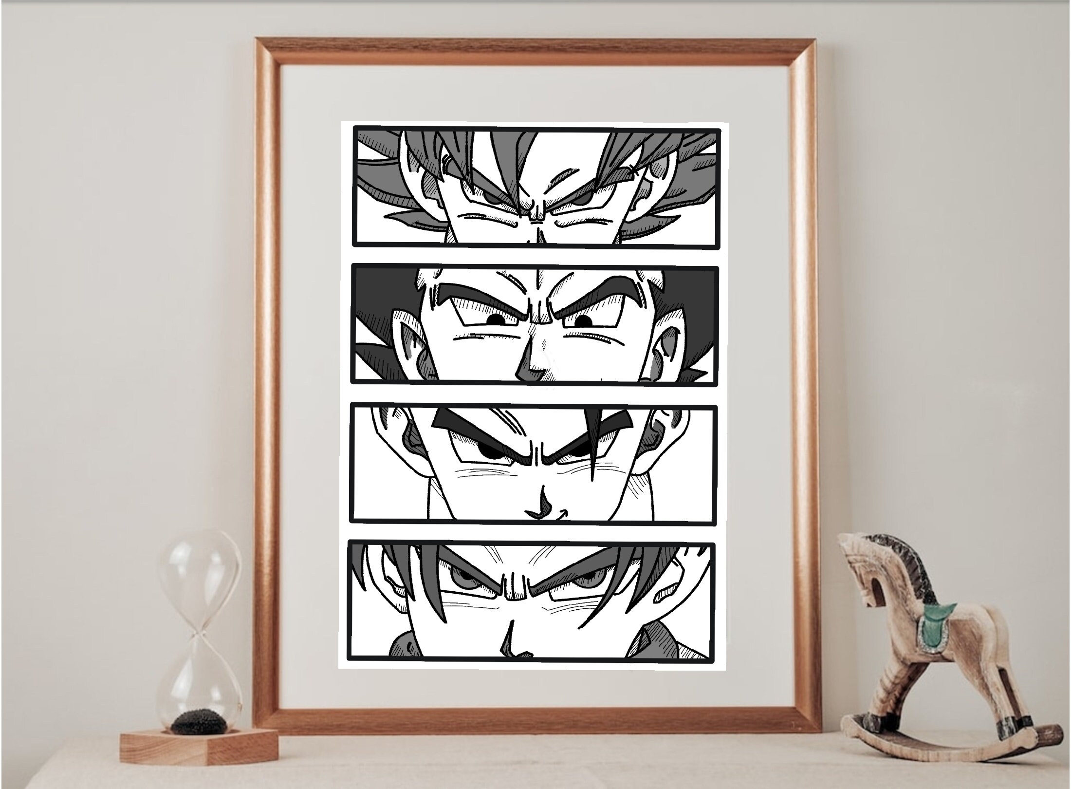 Anime Inspired 4 Character Art Print - Etsy