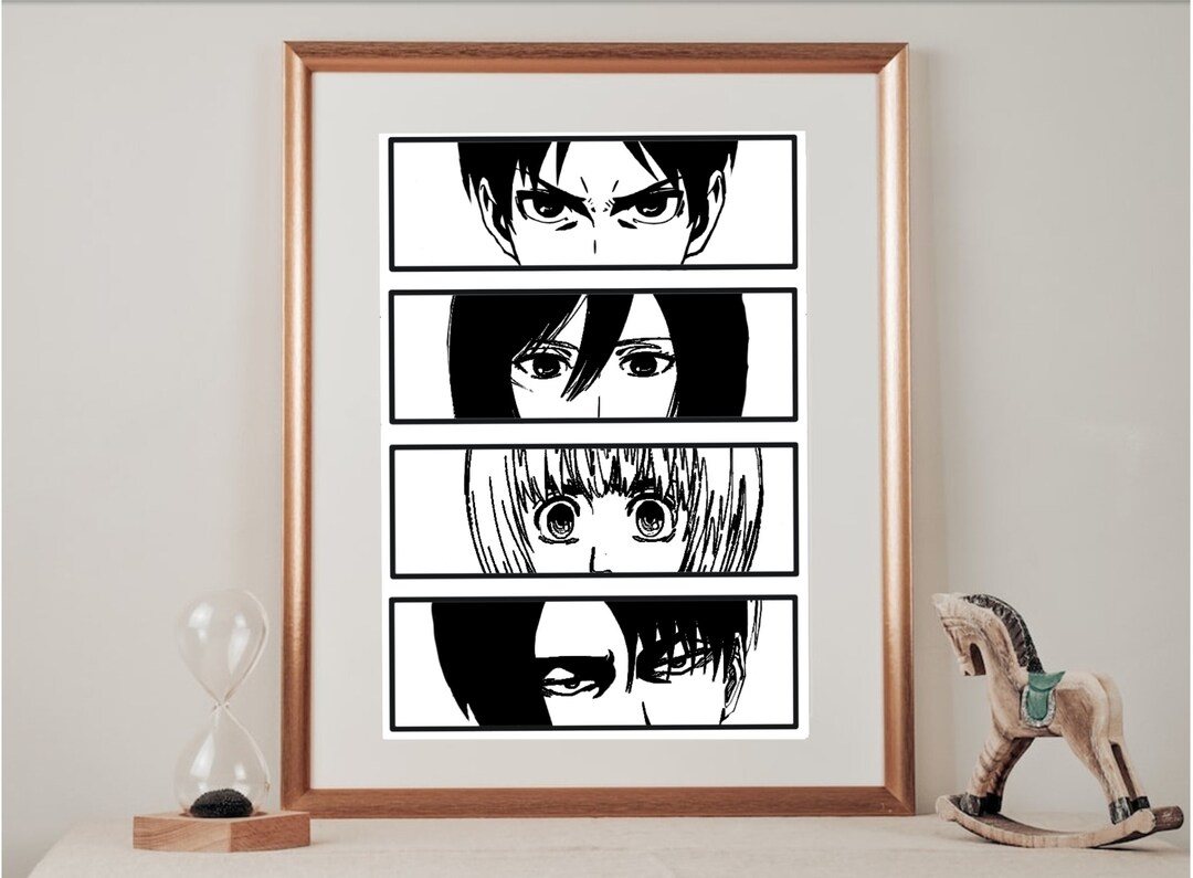 Anime Inspired 4 Character Art Print - Etsy