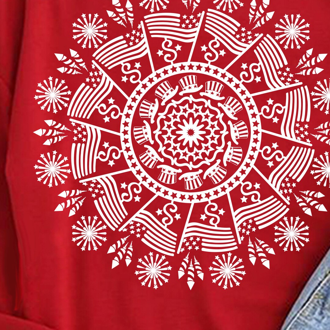 USA Mandala Wall Art, Independence Day Shirt Design, USA Flag Svg ...