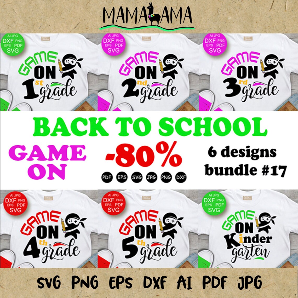 School Bundle Game on 1st Grade 2nd 3rd 4th 5th Grade Svg - Etsy