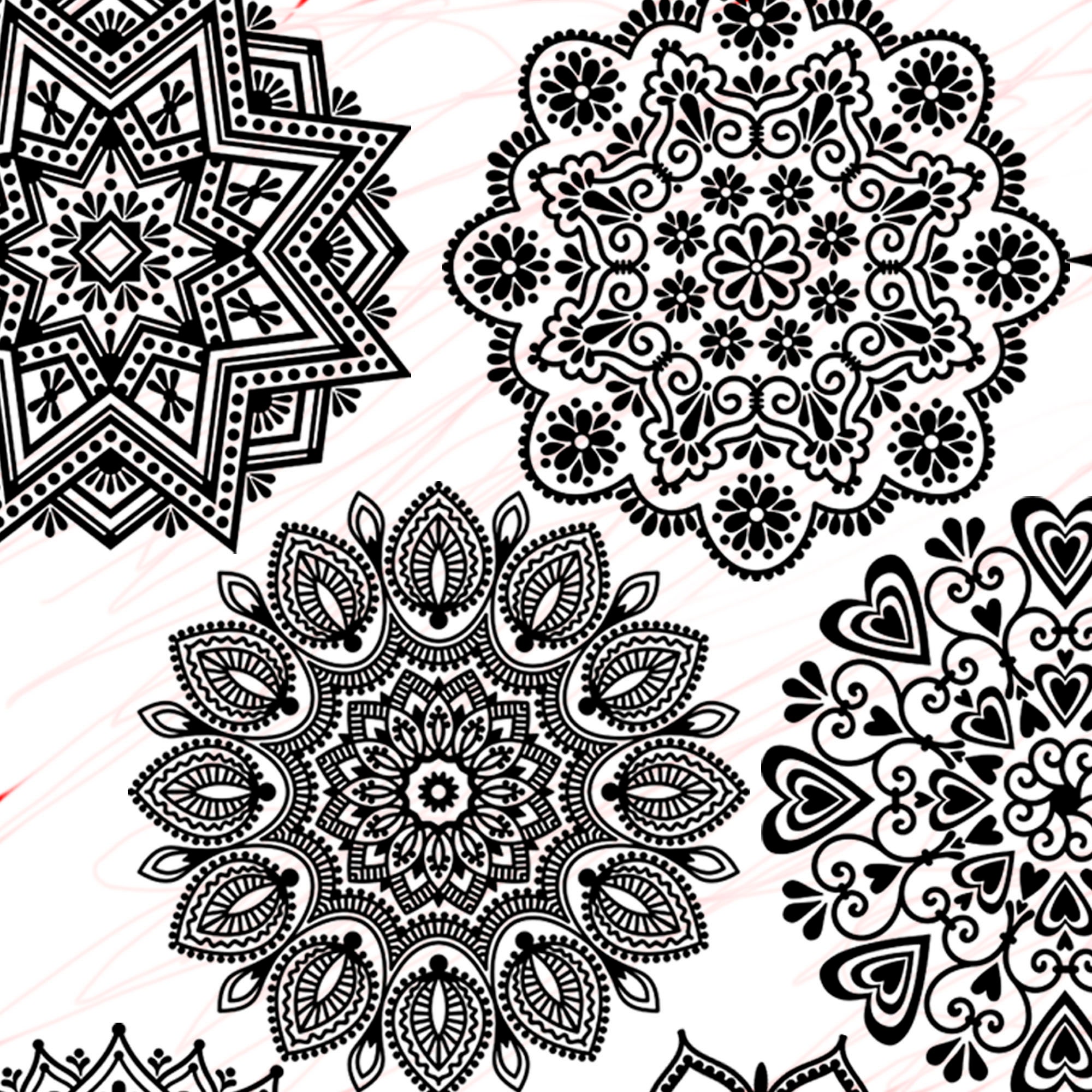 Mandala SVG ONLY Bundle Svg Set of 20 Prints Mandalas Png - Etsy