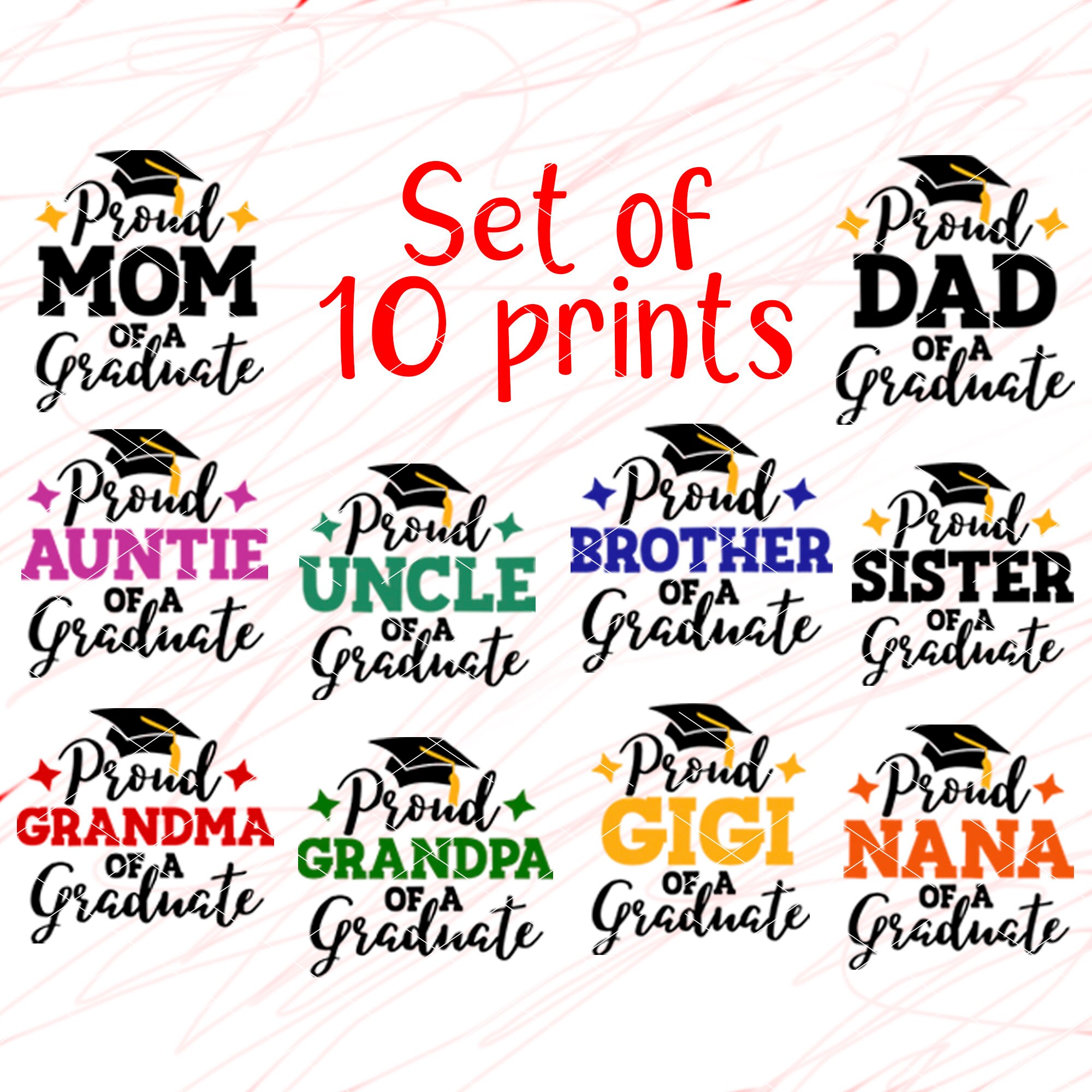 School Bundle SVG Proud Mom of a Graduate Graduation Tshirt Design Dad ...