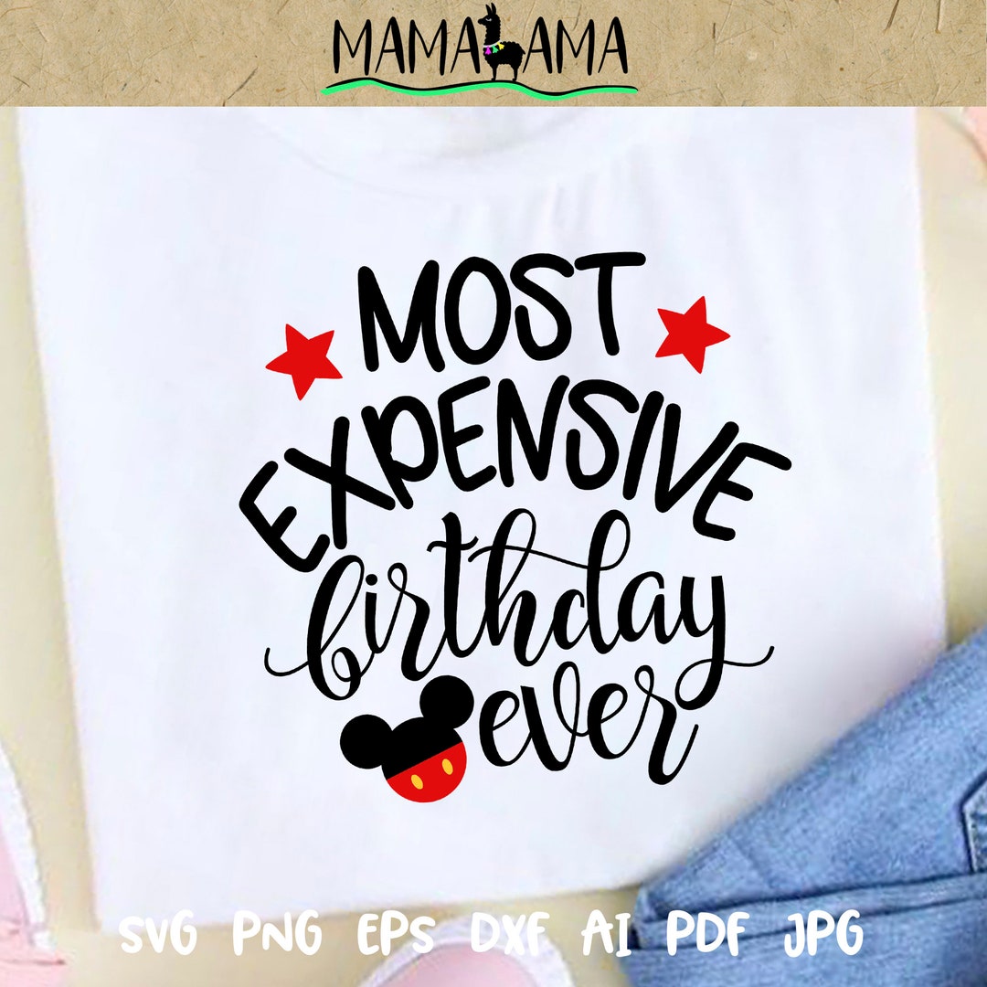 Most Expensive Birthday Ever Svg, Magical Kingdom Png, Birthday Decor ...