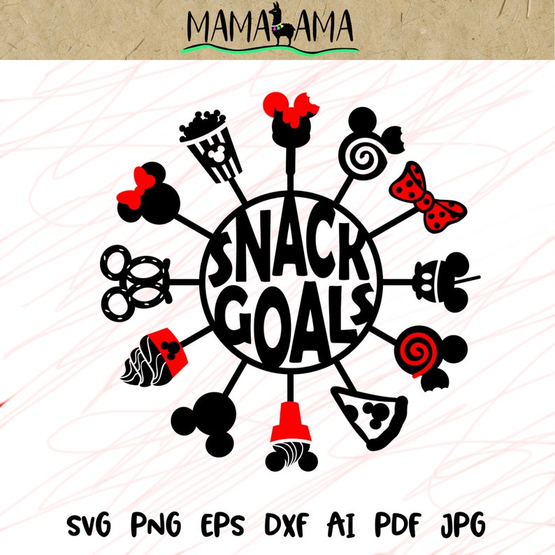 Snackgoals Svg, Disneyworld Snacks Svg, Magical Kingdom Drinks and ...